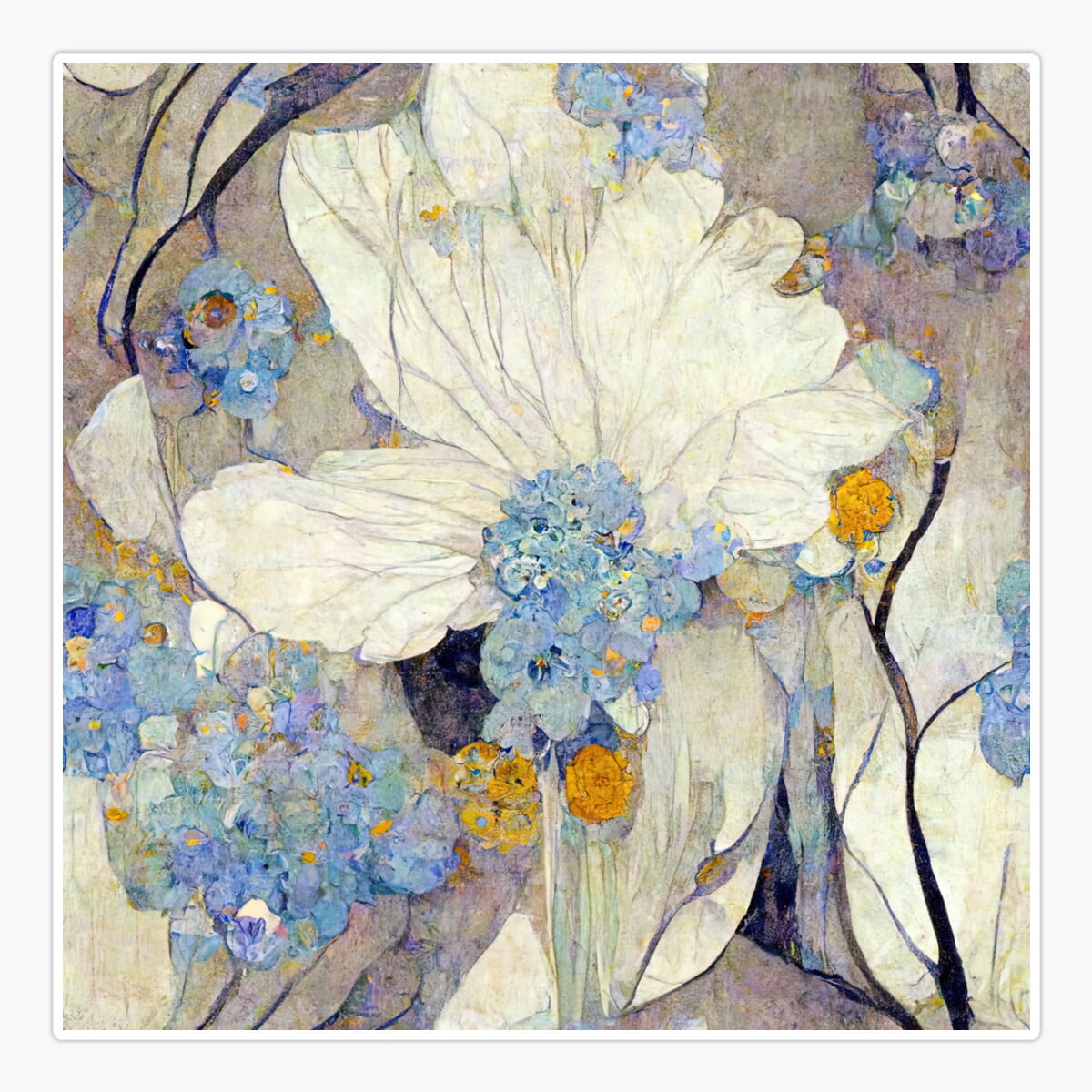 DOPASTICKER Summer Flowers Sticker, Phone Sticker Car Stickers ...