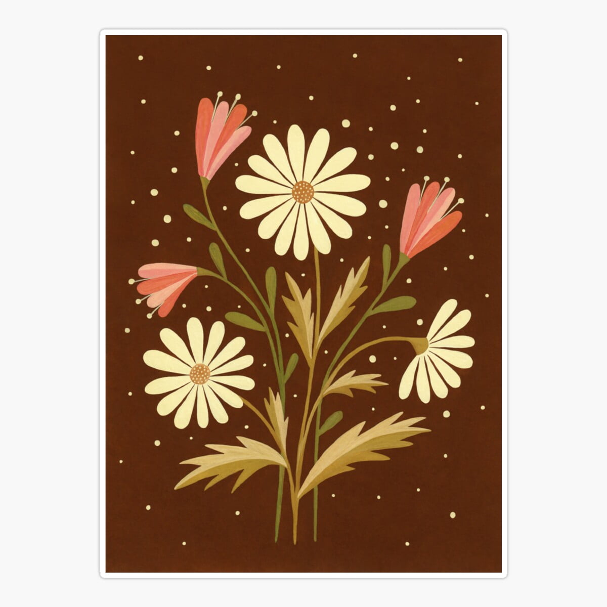 DOPASTICKER Summer Flowers Sticker, Phone Sticker Car Stickers ...