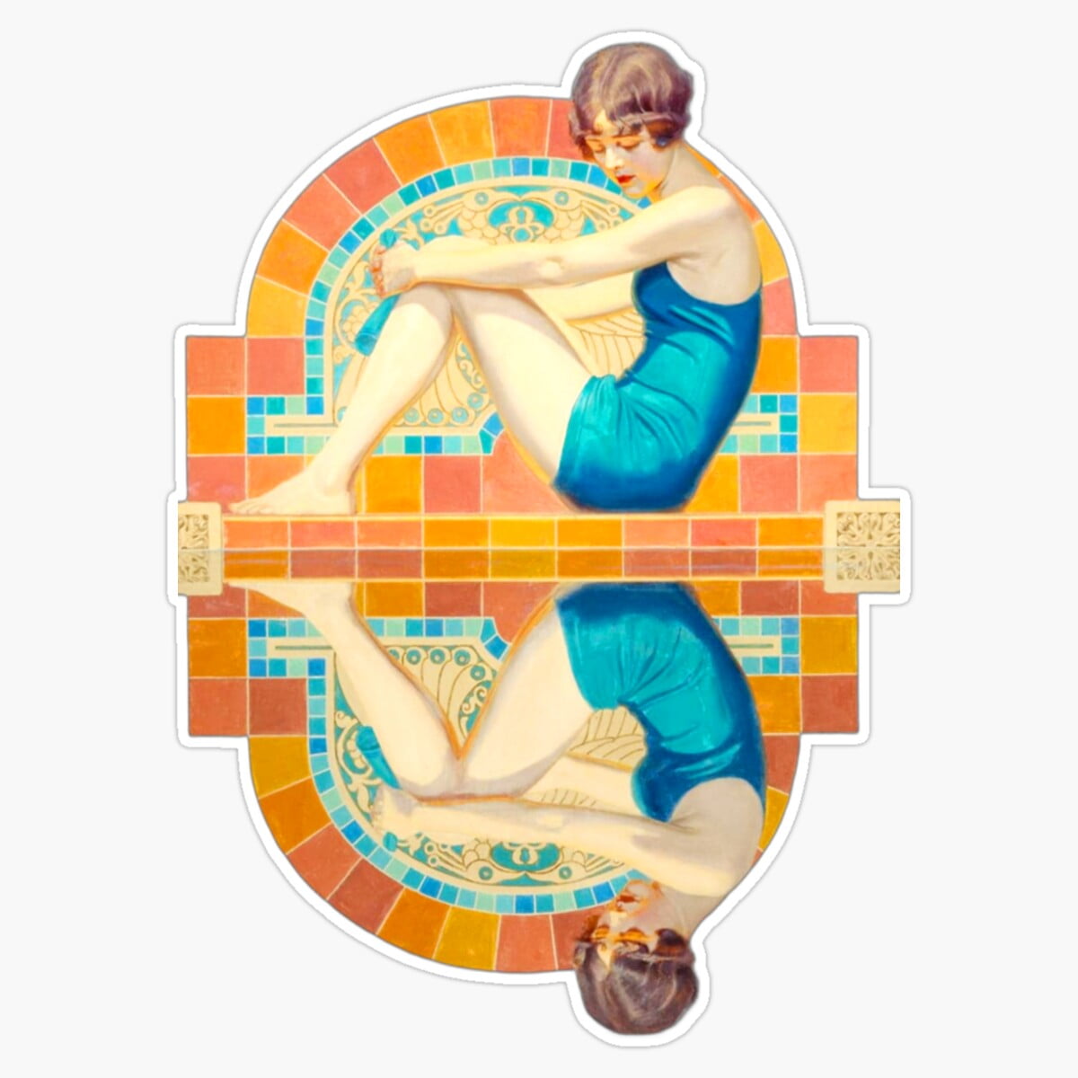 DOPASTICKER Summer Reflection Sticker, Phone Sticker Water Bottle ...