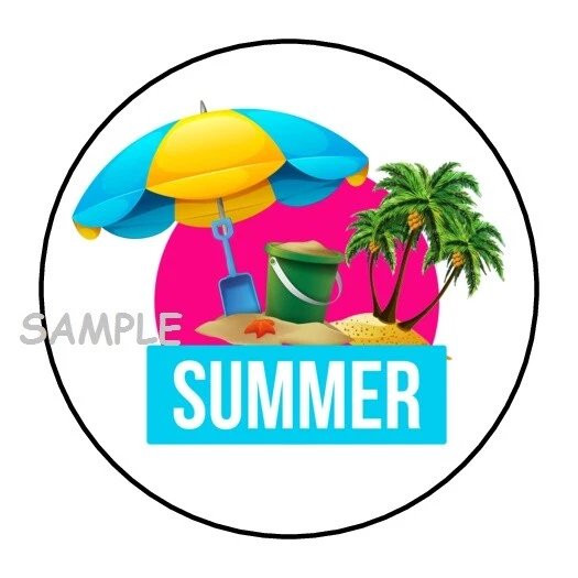 DOPASTICKER Summer Time Stickers Beach Palm Tree Phone Decal Water ...