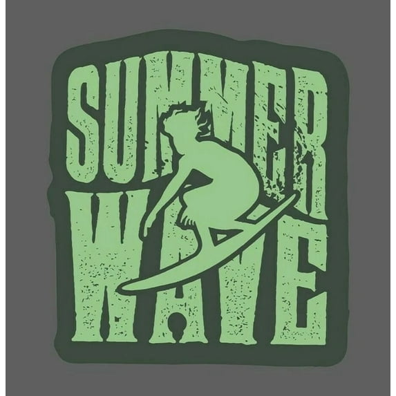 DOPASTICKER Summer Wave Sticker Surfing Ocean Beach Tropical Sticker ...