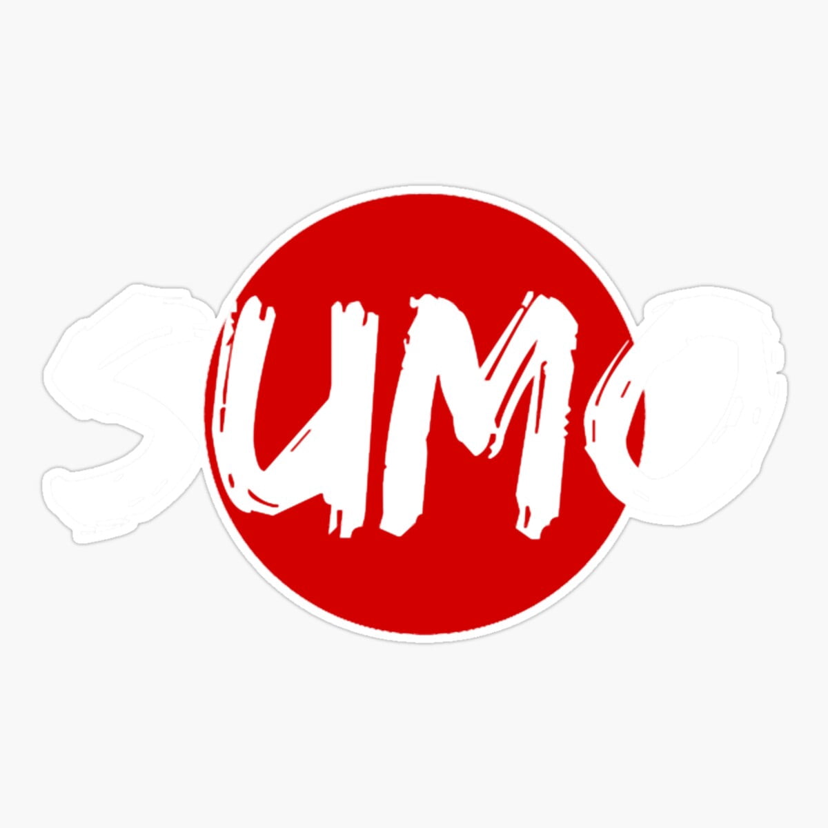 DOPASTICKER Sumo, White On Dark Sticker, Phone Sticker Car Stickers ...