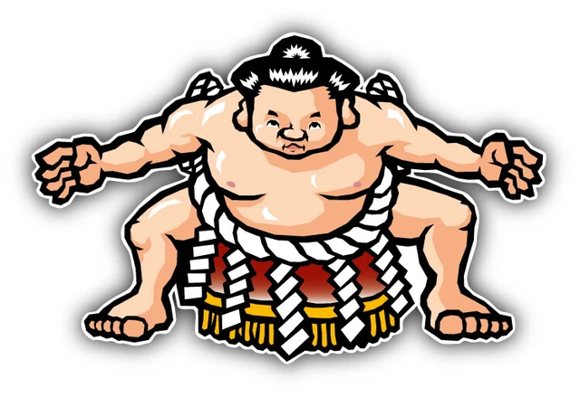 DOPASTICKER Sumo Wrestler Car Sticker Phone Decal Water Bottle Stickers ...