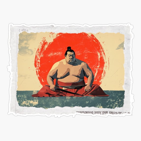 DOPASTICKER Sumo Wrestler Japanese Artwork Sticker, Phone Sticker Car ...