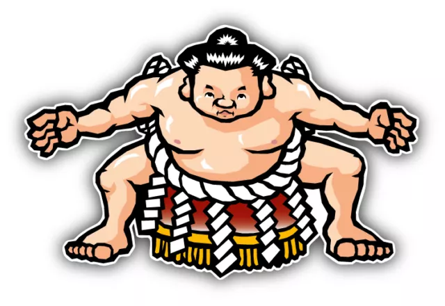 DOPASTICKER Sumo Wrestler Sticker Decal Phone Decal Water Bottle ...