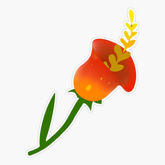 DOPASTICKER Sundrop Lily Sticker For Palia Fan, Palia Flowers, Orange ...