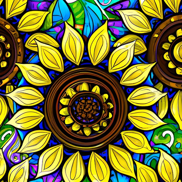 DOPASTICKER Sunflower Art Sticker Yellow Petals Flower Summer Fall Boho ...