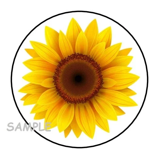 DOPASTICKER Sunflower Envelope Seals Labels Stickers Favors Phone Decal ...