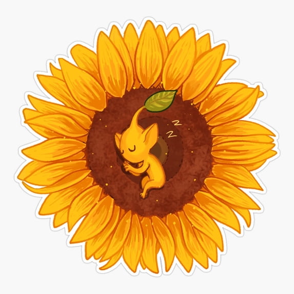 DOPASTICKER Sunflower Pikmin Sticker, Phone Sticker Water Bottle ...