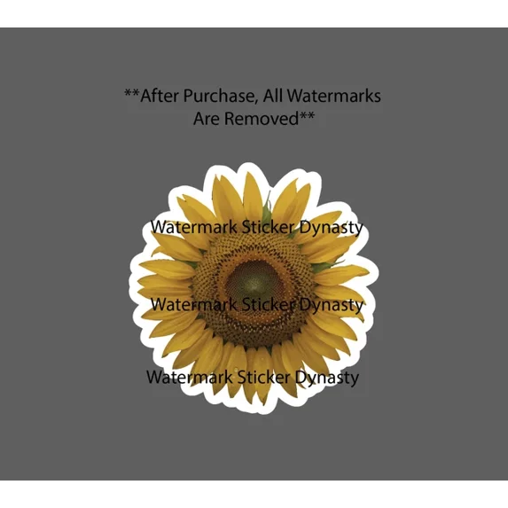 DOPASTICKER Sunflower Sticker Flower Floral Farm Garden Sticker Phone ...