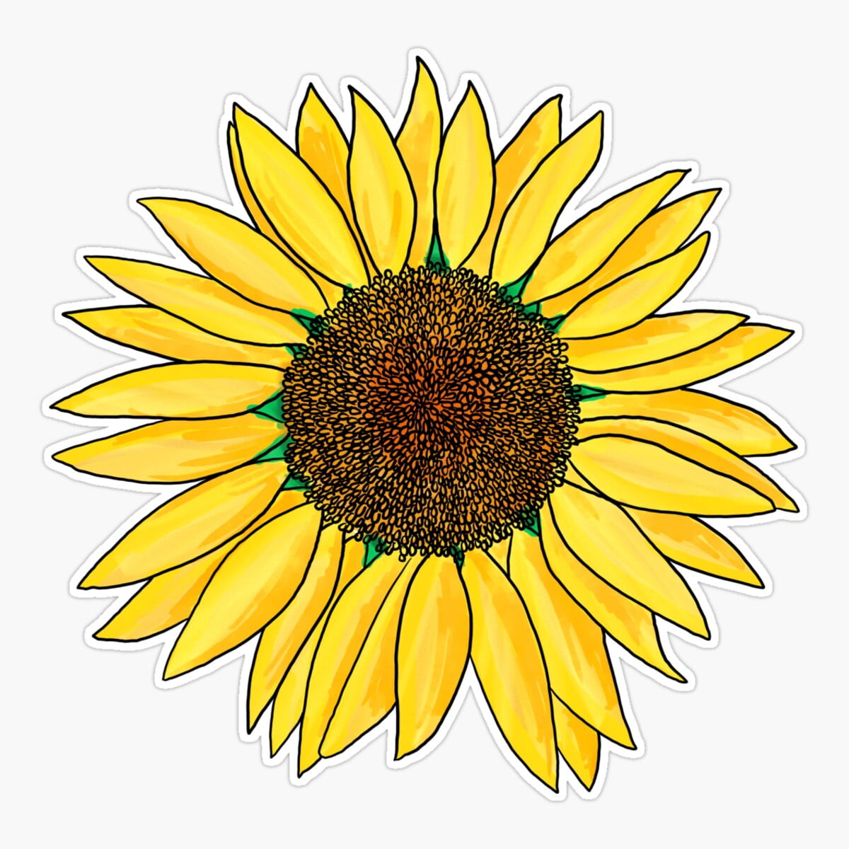 DOPASTICKER Sunflower Sticker, Phone Sticker Car Stickers, Birthday ...