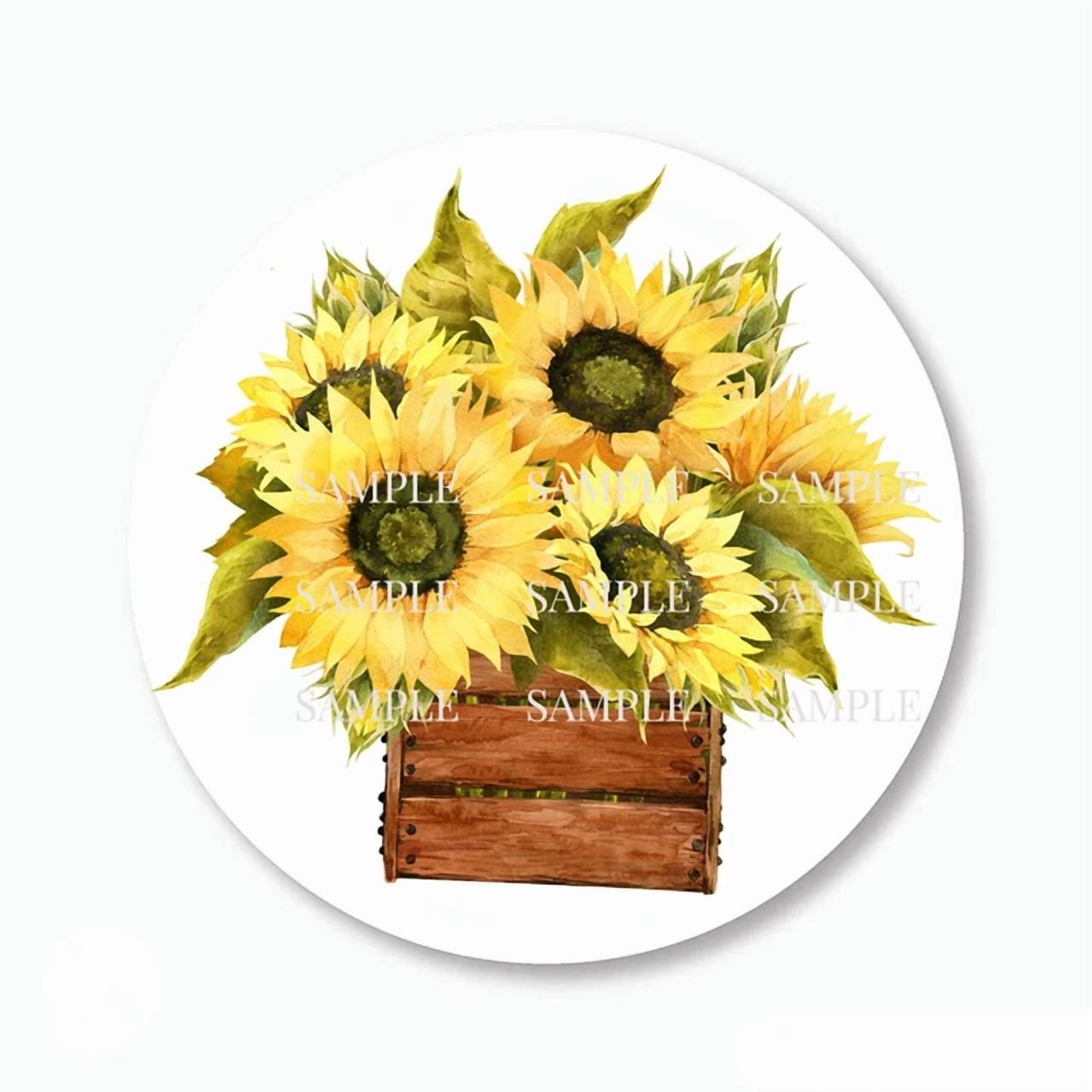 DOPASTICKER Sunflowers Crate Stickers Scrapbook Stickers Phone Decal ...