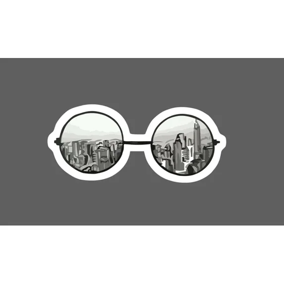 DOPASTICKER Sunglasses Sticker City Skyline Travel Sticker Phone ...