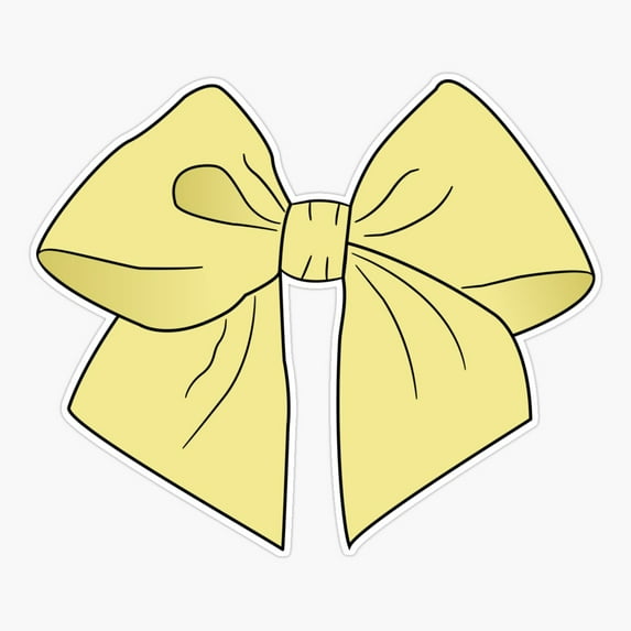 DOPASTICKER Sunny Yellow Vector Bow Sticker, Phone Sticker Car Sticker ...