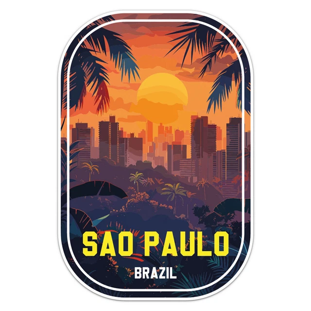 DOPASTICKER Sunrise Brazil Sao Paulo City Sticker Decal Phone Decal ...