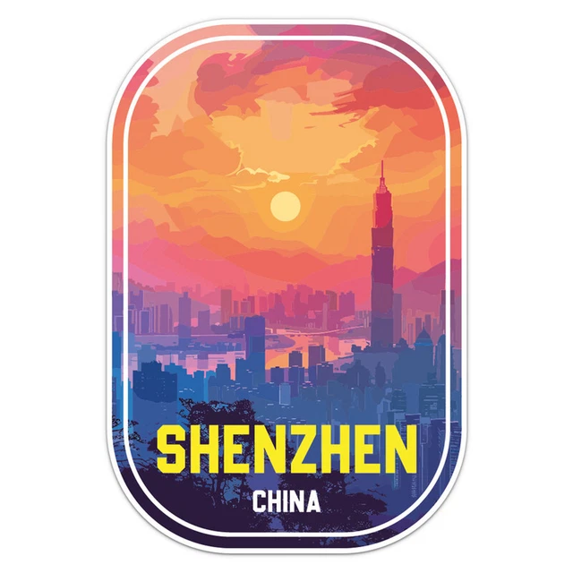 DOPASTICKER Sunrise China Shenzhen City Sticker Decal Phone Decal Water ...