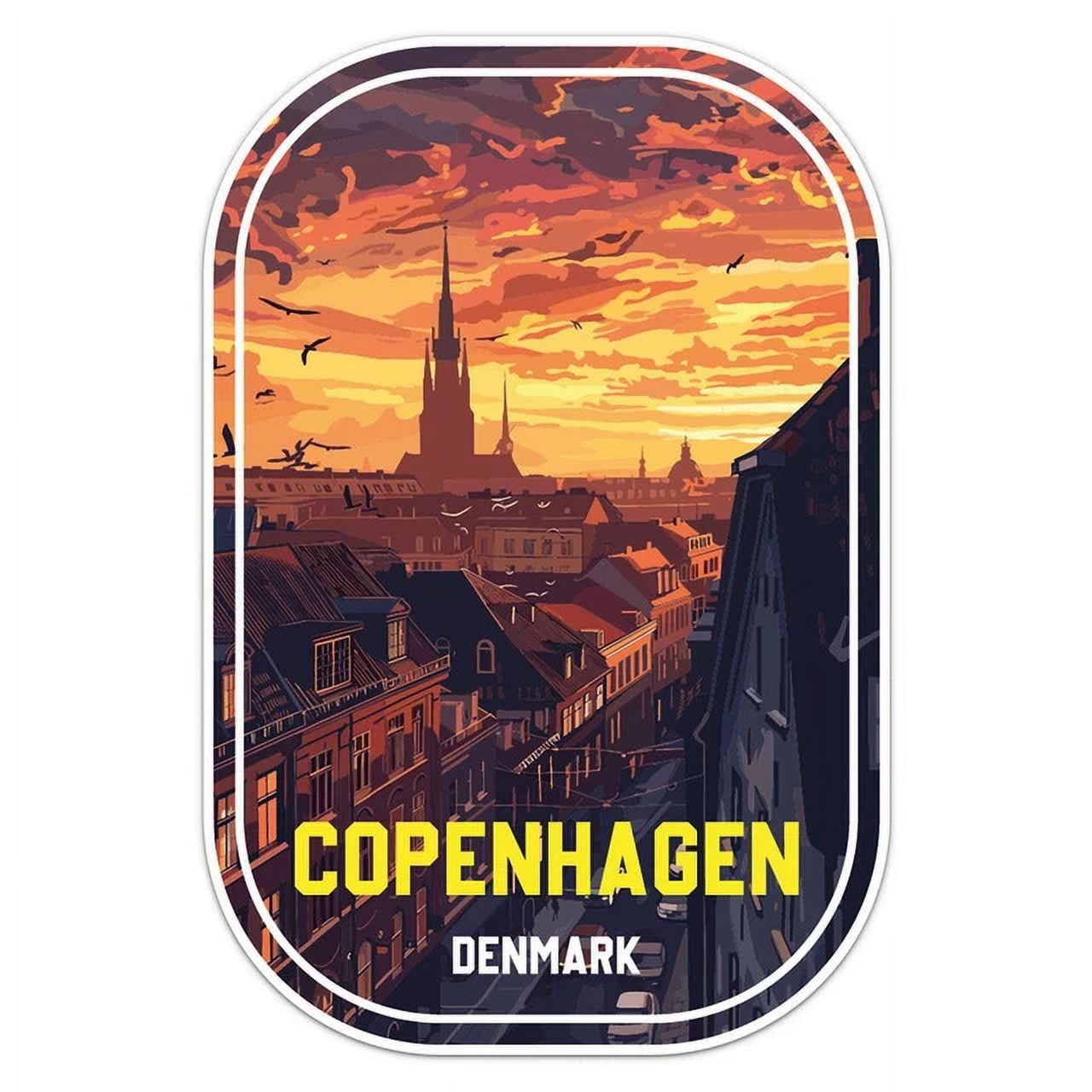 DOPASTICKER Sunrise Denmark Copenhagen Sticker Decal Phone Decal Water ...