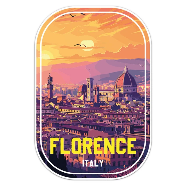 DOPASTICKER Sunrise Italy Florence City Sticker Decal Phone Decal Water ...