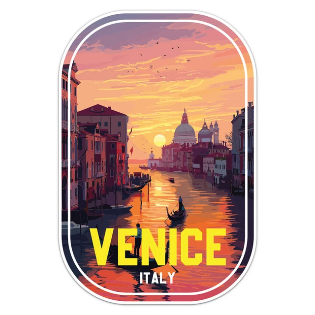 DOPASTICKER Sunrise Italy Venice City Sticker Decal Phone Decal Water ...
