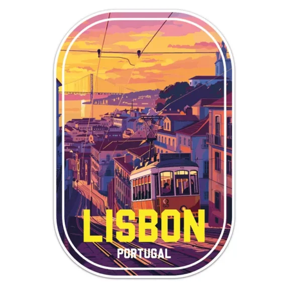 DOPASTICKER Sunrise Portugal Lisbon City Sticker Decal Phone Decal ...