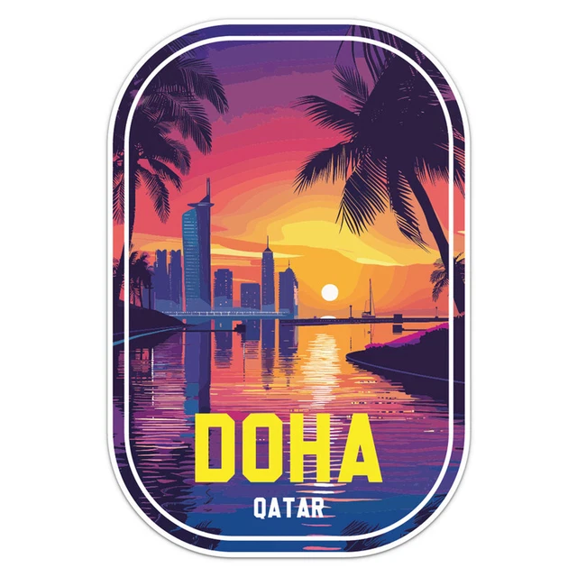 DOPASTICKER Sunrise Qatar Doha City Sticker Decal Phone Decal Water ...