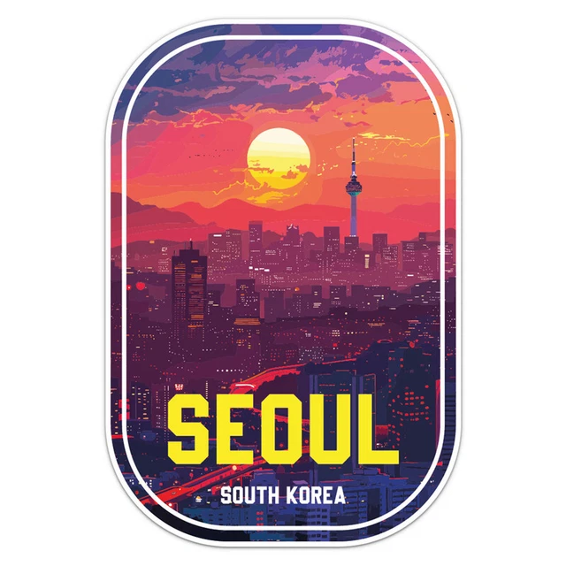 DOPASTICKER Sunrise South Korea Seoul City Sticker Decal Phone Decal ...