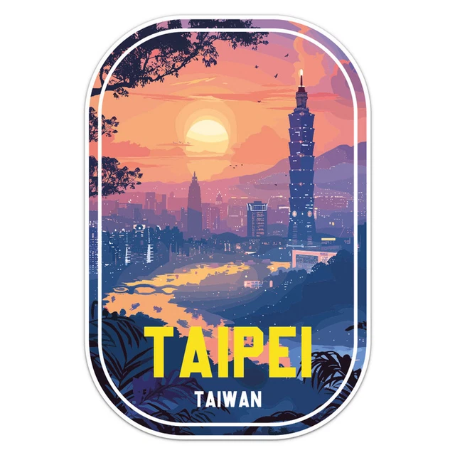 DOPASTICKER Sunrise Taiwan Taipei City Sticker Decal Phone Decal Water ...