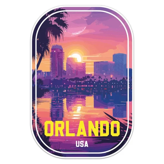 DOPASTICKER Sunrise Usa Orlando City Sticker Decal Phone Decal Water ...