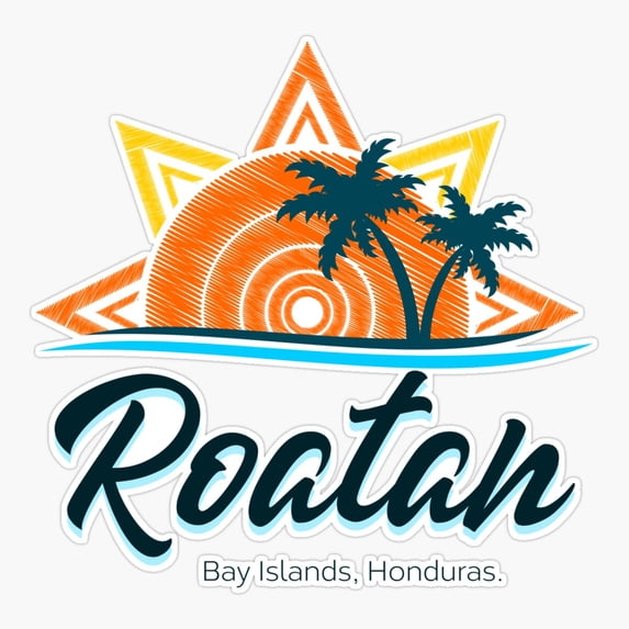 DOPASTICKER Sunset Roatan Bay Islands Honduras Sticker, Phone Sticker ...