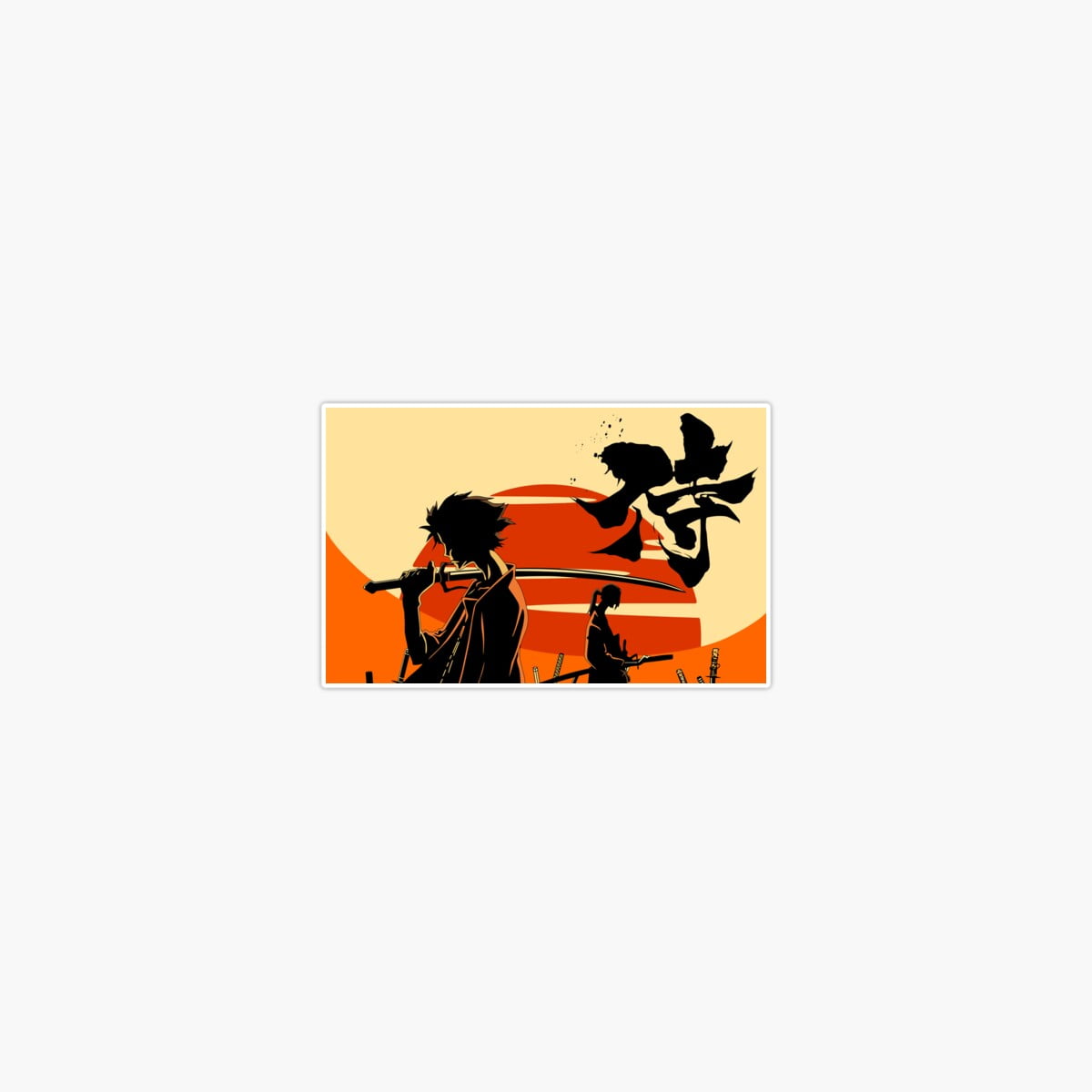 DOPASTICKER Sunset Samurai Sticker, Phone Sticker Car Stickers ...