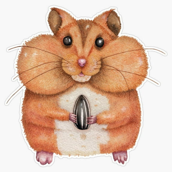DOPASTICKER Suower Hamster Sticker, Phone Sticker Water Bottle Sticker ...