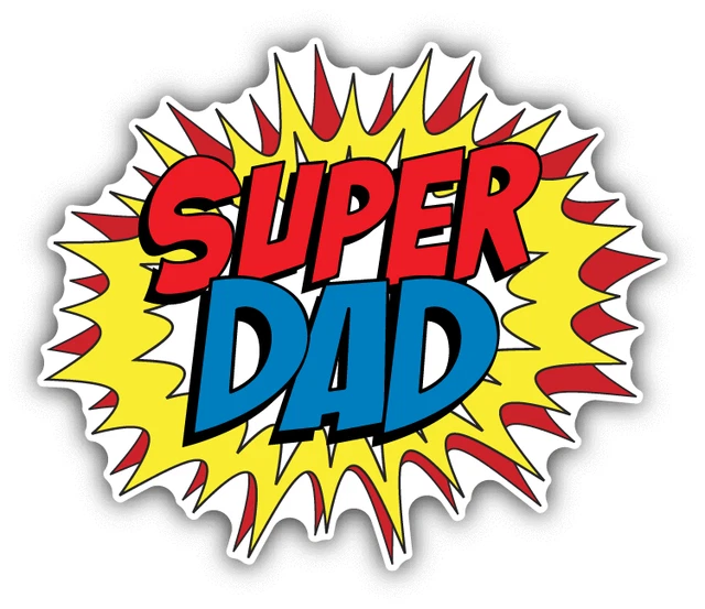 DOPASTICKER Super Dad Comic Slogan Sticker Decal Phone Decal Water ...