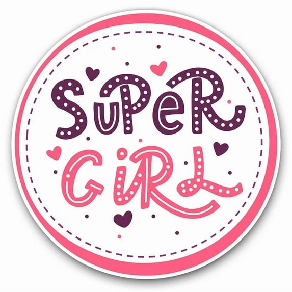 DOPASTICKER Super Girl Kids Fun Sign Cool Gift Decorative Laptop, Phone ...