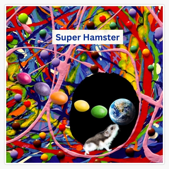 DOPASTICKER Super Hamster On Its Wheel Sticker, Phone Sticker Car ...