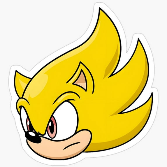 DOPASTICKER Super Hedgehog'S Face Sticker Phone Sticker, Latop Sticker ...