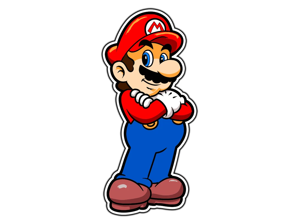 DOPASTICKER Super Mario 2D Sticker Decal Phone Decal Water Bottle ...