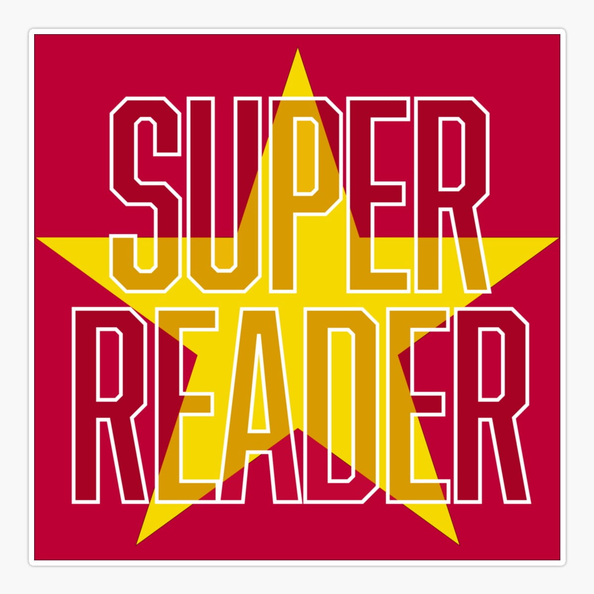 DOPASTICKER Super Reader Sticker, Phone Sticker Water Bottle Sticker ...