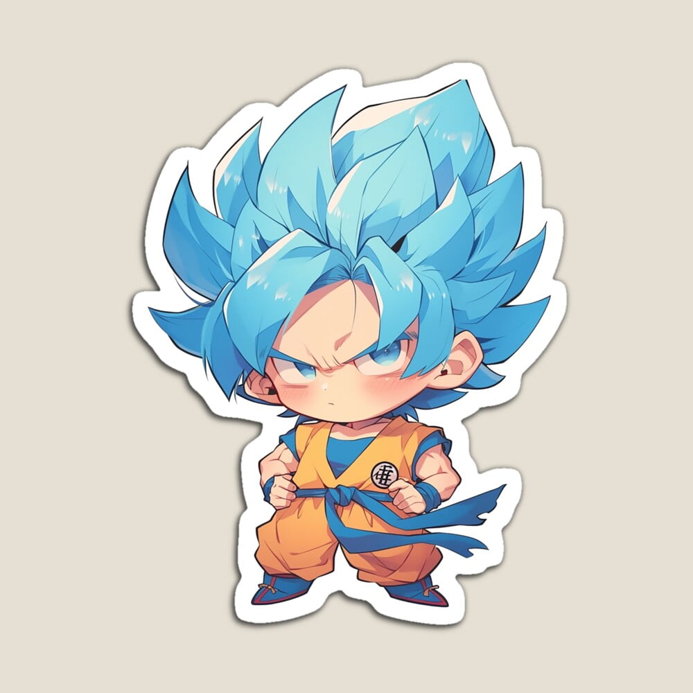 DOPASTICKER Super Saiyan Blue G0Ku Decorative Laptop, Phone Stickers ...