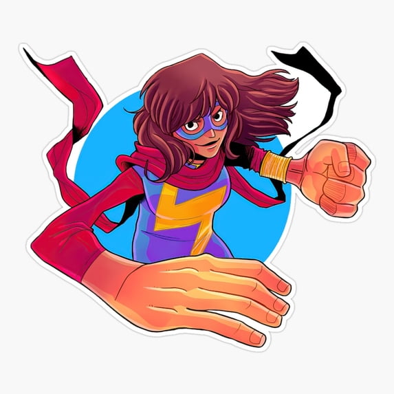 DOPASTICKER Superhero Ms Sticker, Phone Sticker Water Bottle Sticker ...