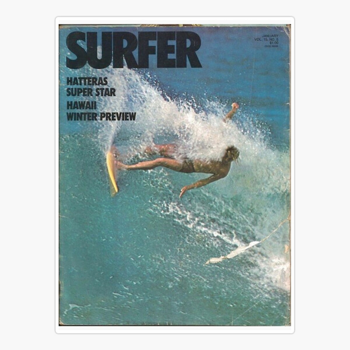 DOPASTICKER Surfer Magazine Vintage Poster Sticker, Phone Sticker Car ...