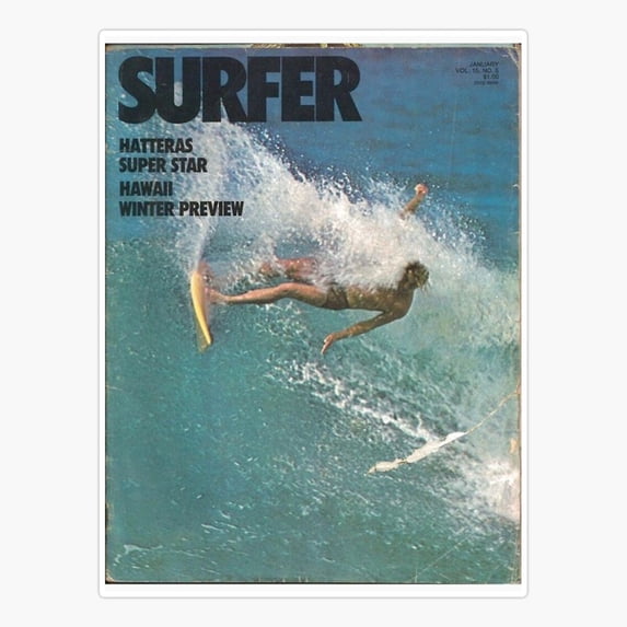 DOPASTICKER Surfer Magazine Vintage Poster Sticker, Phone Sticker Car ...