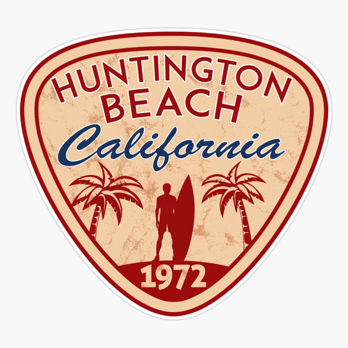 DOPASTICKER Surfing Huntington Beach California Surf Surfer Surfboard ...