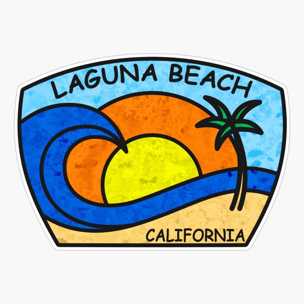 DOPASTICKER Surfing Laguna Beach California Surf Surfer Sticker, Phone ...