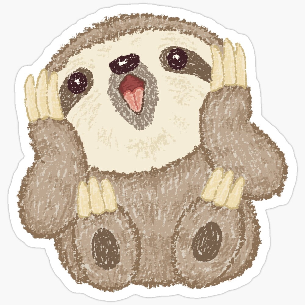 DOPASTICKER Surprised Sloth Gift You - Phone Stickers, Waterproof ...