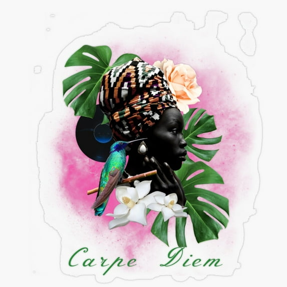 DOPASTICKER Surreal Woman Face Carpe Diem Modern Art Sticker Phone ...