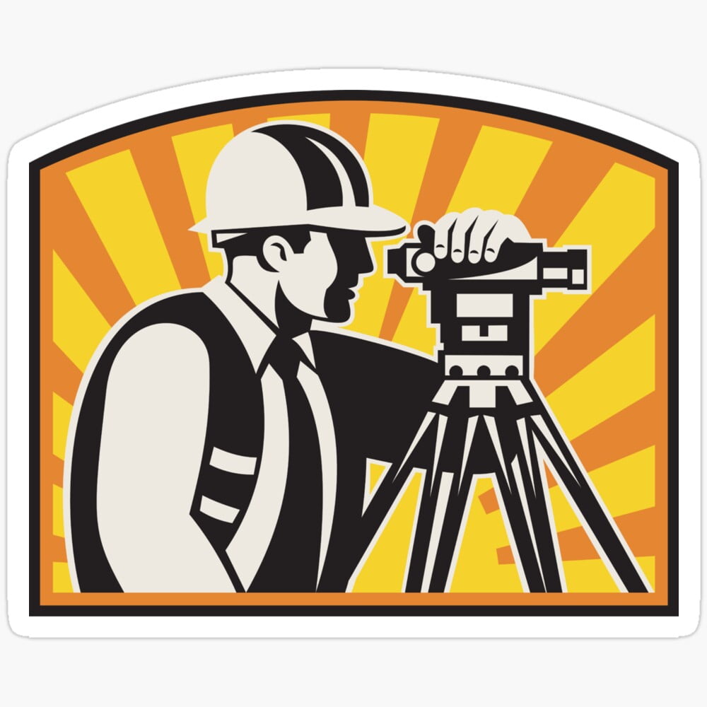 DOPASTICKER Surveyor Engineer Theodolite Total Station Retro Sticker ...
