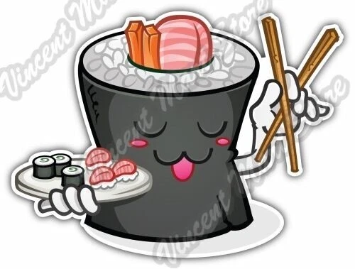 DOPASTICKER Sushi Chop Sticks Fish Food Japan Gift Car Sticker Decal ...