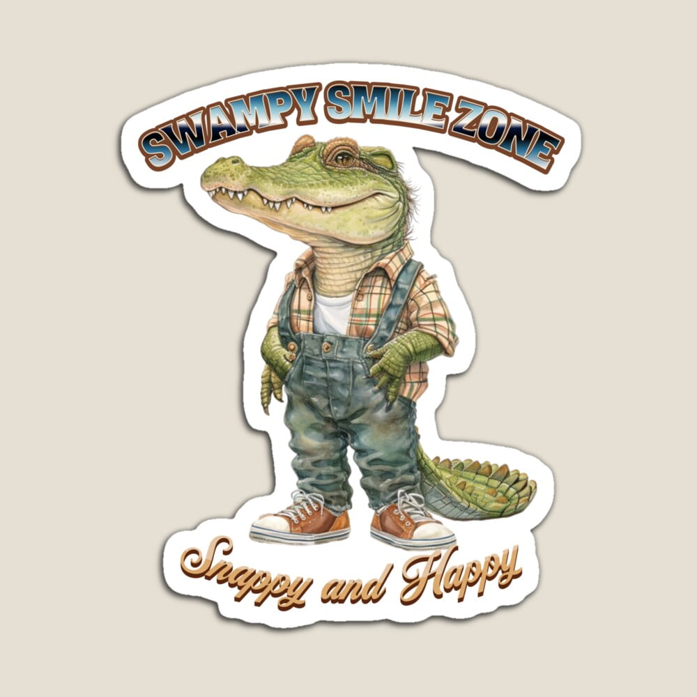 DOPASTICKER Swampy Smile Zone - Alligators & Crcodiles - Crocodiles Of ...