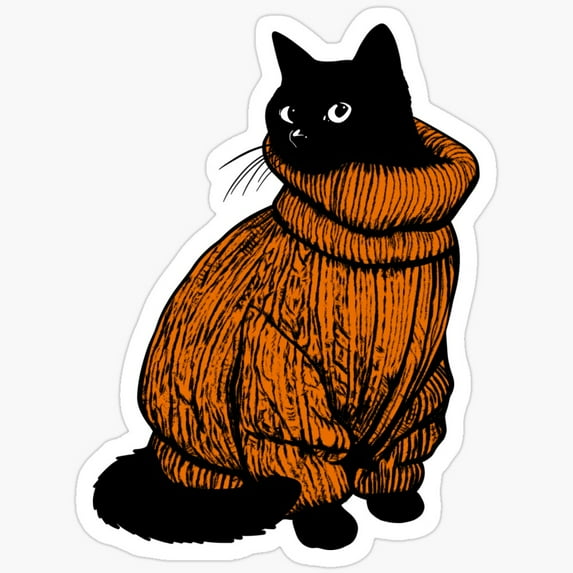 DOPASTICKER Sweater Weather Meeeow Sticker Phone Decal Water Bottle ...