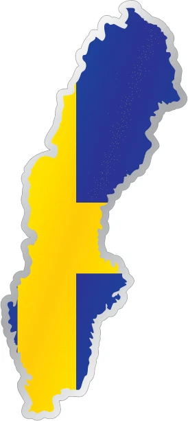 DOPASTICKER Sweden Country Flag Map Car Window Mirror Sticker Decal ...
